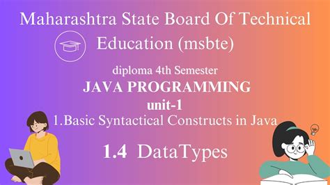 Datatypes Java Programming Unit 1 Lecture 5 K Scheme Enlight India Youtube