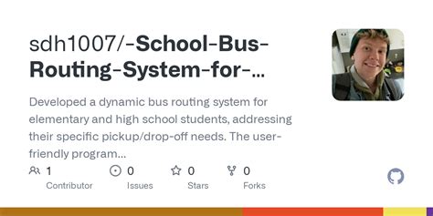 Github Sdh1007 School Bus Routing System For Customizable Routing