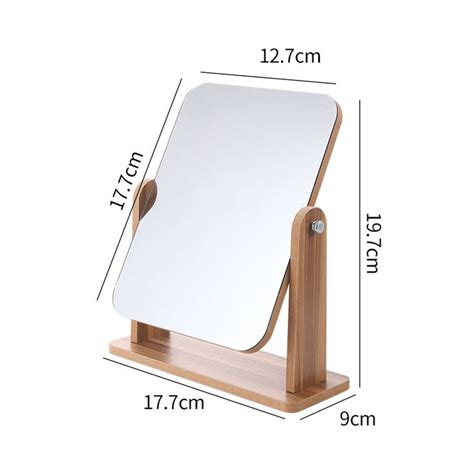 กระจก ตั้งโต๊ะ กระจกไม้มินิอล ตระจกแต่งหน้า มี 2 ขนาด H016 Th Di 2025