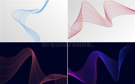 Modern Wave Curve Abstract Presentation Background Pack Stock Vector Illustration Of Luxury