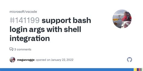 Support Bash Login Args With Shell Integration · Issue 141199