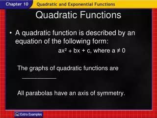 PPT Quadratic Functions Standard Form PowerPoint Presentation Free Download ID 2244413