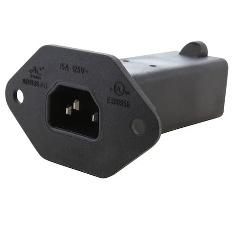 Ac Works Iec C14 Sheet E With Mounting Holes To U S Household Nema 5 15r Connector It Outlet