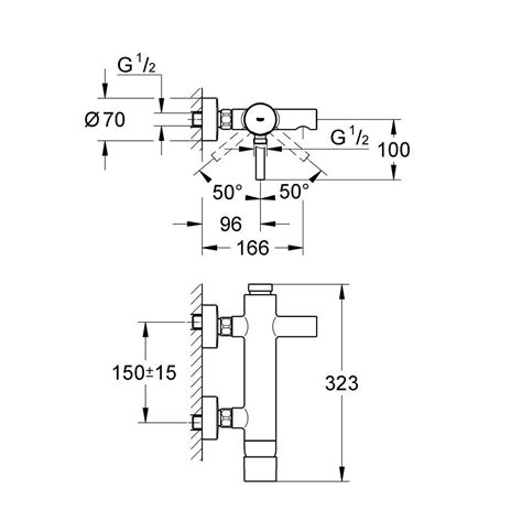 Смесител Grohe Essence Стенен За душ Хром Emag Bg