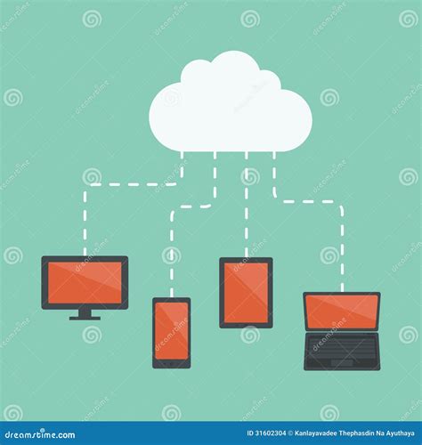 Cloud Computing Stock Vector Illustration Of Database 31602304