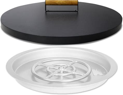 Fire Pit Pan Lid 22 Inch Compatible For 19” Round Drop In Fire Pit