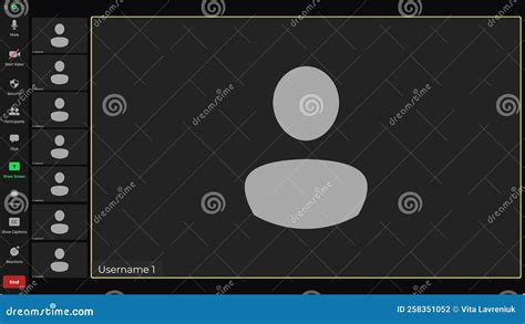 Template Video Conference User Interface Application For Social