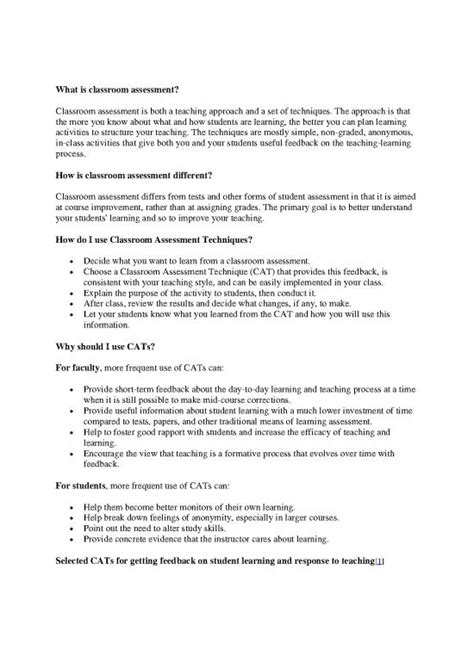 What Is Classroom Assessment 1