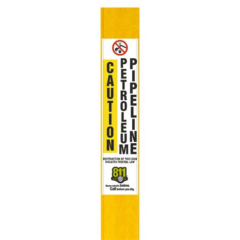 Caution Petroleum Pipeline Flat Marker Save 10 Online