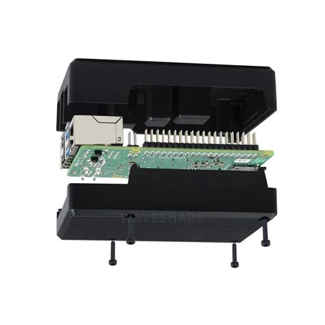 Aluminum Stripe Grooved Case For Raspberry Pi 4 Inner Heatsink Pillars