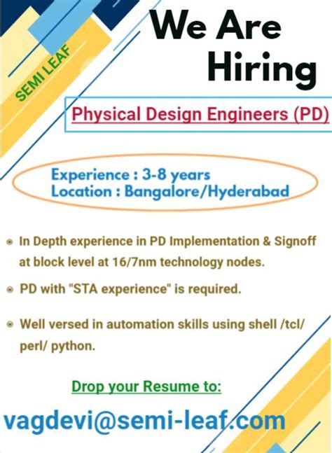 Vagdevi Krishna On Linkedin Physicaldesignengineers Bangalore Hyderabad Hiring Pdengineers