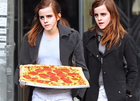 Emma Watson Eats A Juicy Pizza Stable Diffusion Openart