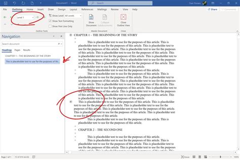 How To Add A Chapter Index In Word Using The Navigation Pane