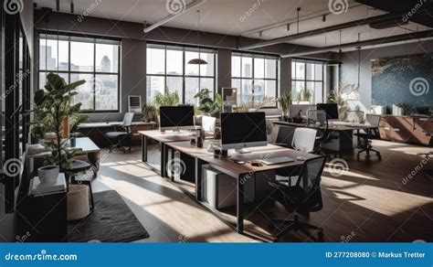a bright open concept workspace with a focus on collaboration and