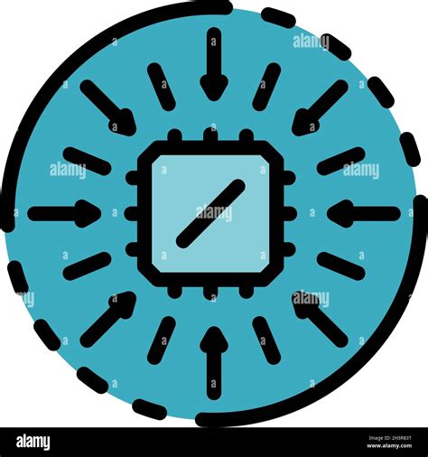 Operating System Processor Icon Outline Operating System Processor