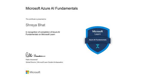 Shreya Bhat On Linkedin Microsoftazure Ai Certification Learning