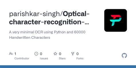 Github Parishkar Singhoptical Character Recognition Python A Very
