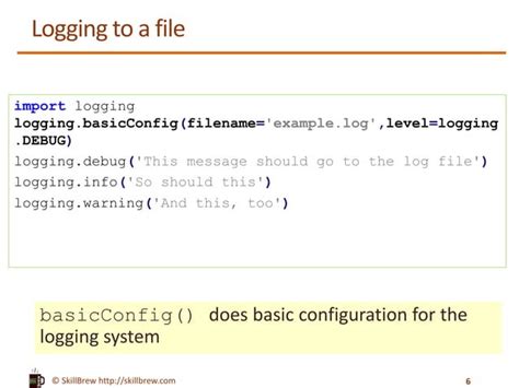 Python Programming Essentials M27 Logging Module Pptx