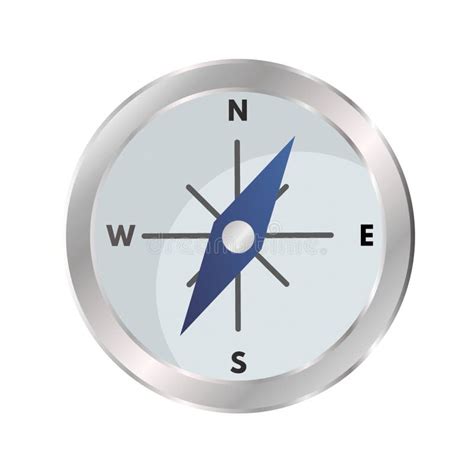 Compass Navigation Vector Illustration Icon Stock Vector