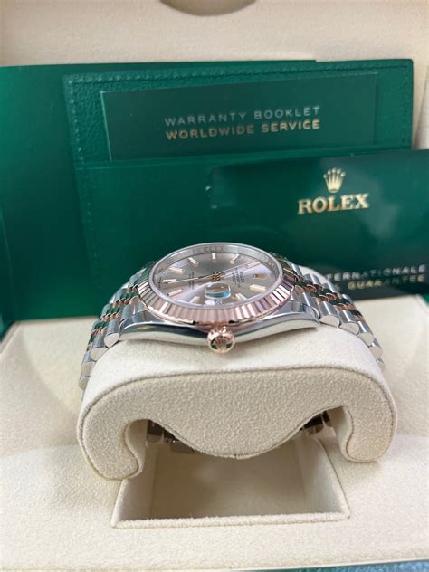 Rolex Datejust 41 Steel And Everose Rolesor Fluted Bezel Sundust Index