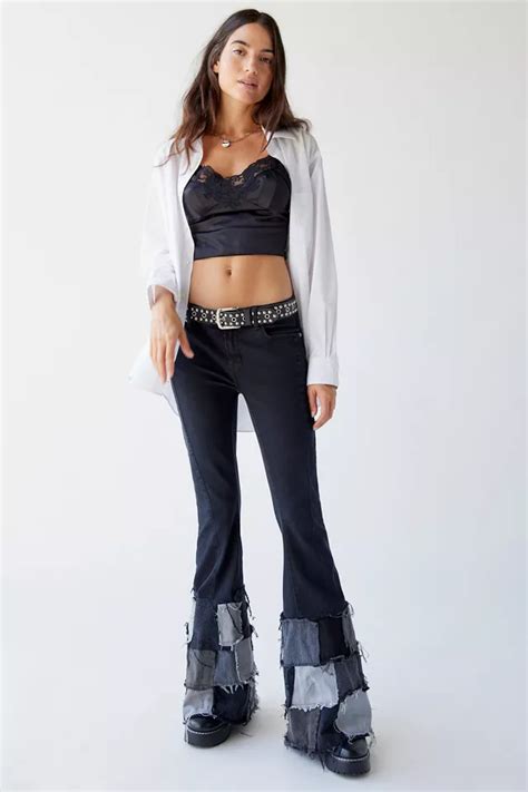Bdg X Urban Renewal Remade Patchwork Bell Bottom Jean Urban Outfitters