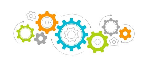 Colorful Interconnected Gears Symbolizing Teamwork 63208852 Vector Art At Vecteezy