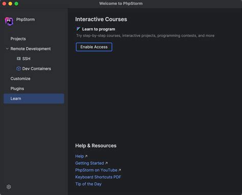 Run Phpstorm For The First Time Phpstorm Documentation