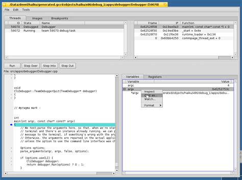 Debugger Overview Of New Features Haiku Project