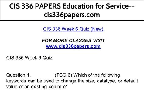 Cis 336 Papers Education For Service Ppt Download