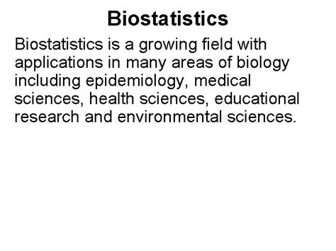 Biostatistics Unit 1 Introduction Biostatistics Can Be Defined