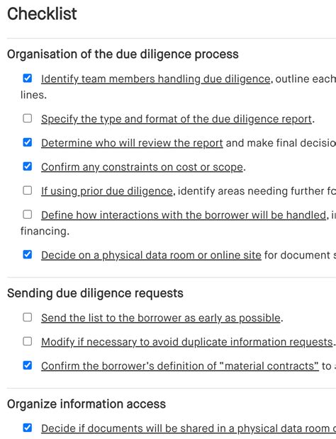 Vendor Due Diligence Free Checklist