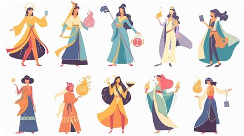 Collection Of Female Characters Predicting Fate Premium Ai Generated