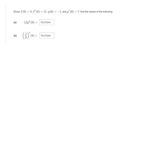 Solved Given F 6 3 F 6 11 G 6 1 And G 6 7 Chegg Com