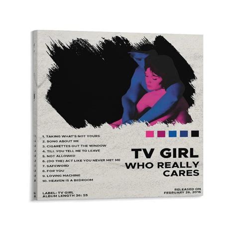 Tv Girl Who Really Cares Album Cover Canvas Print Indie Pop Retro