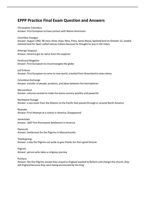 EPPP Practice Final Exam Question And Answers EPPP Stuvia US