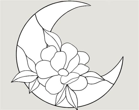 Art Deco Floral Suncatcher Stained Glass Pattern Pdf Pattern Etsy