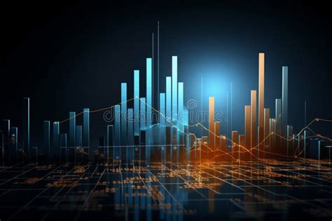 Business Stats Translated Into Bar Graph Candlestick Chart Reveal Stock Market Price Stock