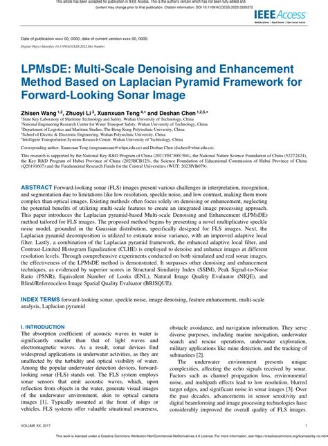 pdf lpmsde multi scale denoising and enhancement method based on laplacian pyramid framework