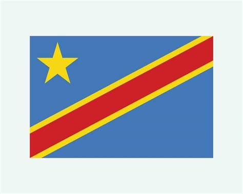 National Flag Of Congo Kinshasa Congolese Country Flag Democratic