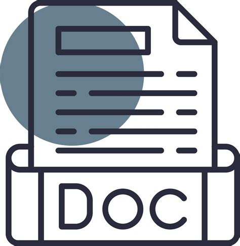 Doc File Format Creative Icon Design 15530424 Vector Art At Vecteezy