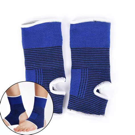 2x Ankle Foot Elastic Compression Wrap Sleeve Bandage Brace Support