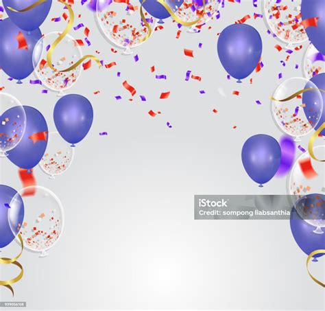 파란 풍선 색종이 개념 디자인 서식 파일 해피 발렌타인 배경 축 벡터 일러스트 레이 션 재미 있는 장식 빛나는 추상 개념 그래픽 틴 셀 요소입니다 0명에 대한 스톡 벡터