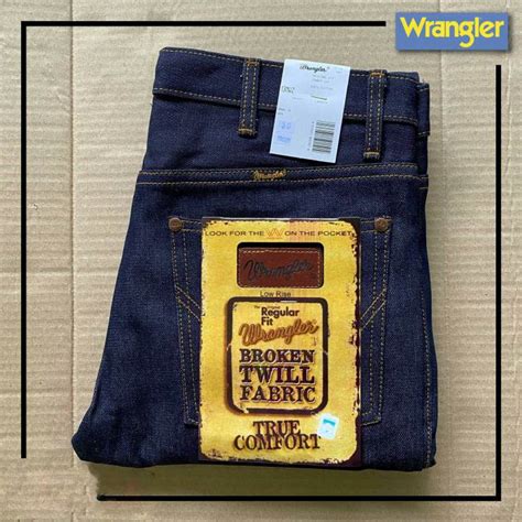 Wrangler® กางเกงยีนส์ ผ้าดิบ ขากระบอก เป้ากระดุม Th