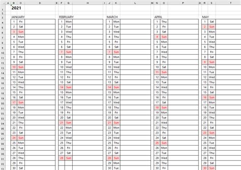 how to create a yearly calendar in excel calendar printable templates