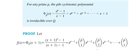 Abstract Algebra Expansion Of Cyclotomic Polynomial On Input X1
