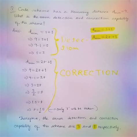 Hamming Distance Error Detection And Error Correction Youtube