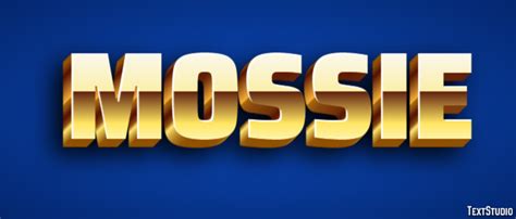 Mossie Text Effect And Logo Design Name