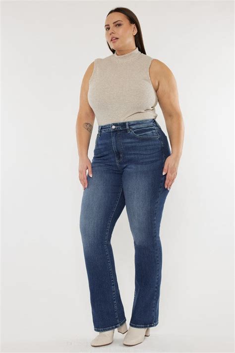 Kancan Plus Size High Rise Skinny Bootcut Jeans Sandhills Clothing Co