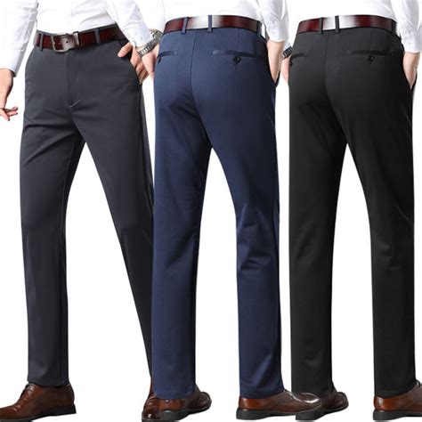 Office Pants Men Casual Pants Seluar Formal Stretch Fabrics Anti