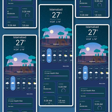 Weather App Ui By Ayesha Rasool On Dribbble